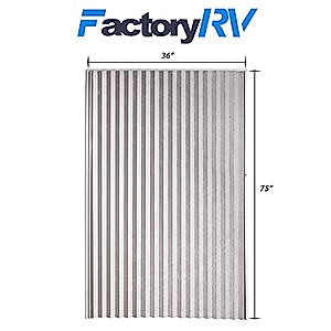Camper Comfort RV Pleated Folding Doors | Camper Folding Door | RV Folding Door | Closet Folding Door (36" W x 75" H, Grey)