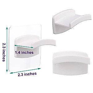 Adhesive Ear Headband Hooks for Wall ( Pack of 10) - Strong Hold Ear Headband Organizer, No Drilling Hairband Holder Rack, Wall Mount Ear Hair Band Hanger Display for Storage Collection, White