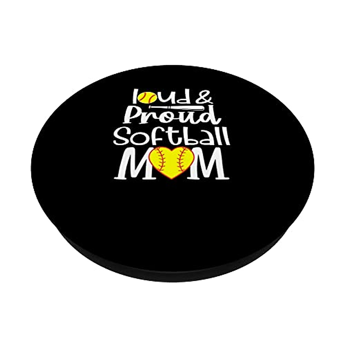 Funny Quote Loud Proud Bleached Softball Mom PopSockets Swappable PopGrip