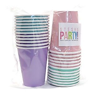 Pastel Rainbow Party Paper Cups 9 Ounce (24 Pack)