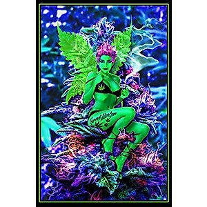 Studio B Weed Fairy Non-Flocked Blacklight Poster 24x36 inches