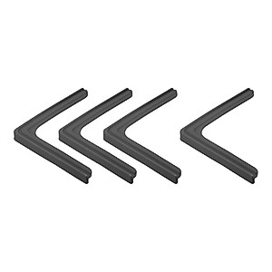 uxcell Window Corner Guards Edge Protectors, 4Pack Mini Lace Style Safety Bumper, 70mmX9mm for Window Corners, Desks, Cabinets, Black