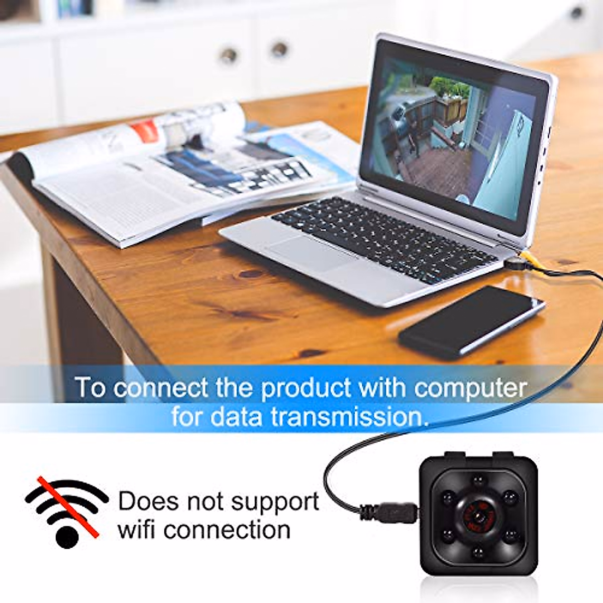 Mini Spy Camera, 1080P HD Mini Spy Camera with Audio and Video Recording, Night Vision, Motion Detective - No Wi-Fi Need
