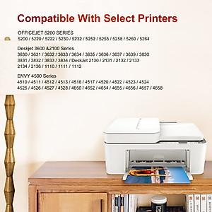 ejet Remanufactured 63XL Black Ink Replacement for HP 63XL Black Ink Cartridge, High Yield Work with OfficeJet 3830 4650 5255 Envy 4520 4512 4516 Deskjet 1112 3630 3634 3639 3632 2132 Printer(2 Black)