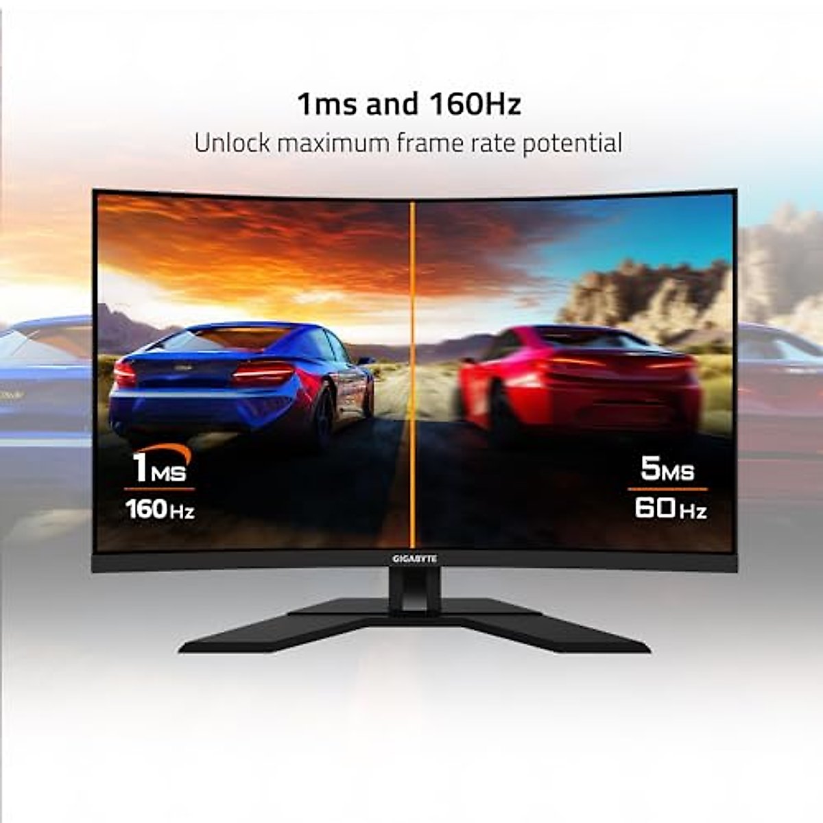 GIGABYTE M32UC 32" 144Hz (160Hz OC) 4K UHD Curved Gaming Monitor, SS VA, 3840x2160 Display, 1ms Response Time (MPRT), 1x DisplayPort 1.4, 2x HDMI 2.1, 1x USB Type-C, 4x USB 3.2