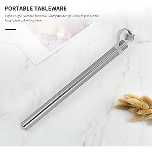 Chopsticks Storage Tubes Aluminum Alloy Box Case for Titanium Chopsticks Storage Box Without Chopsticks Gray Chopsticks Kitchen Utensils and Gadgets