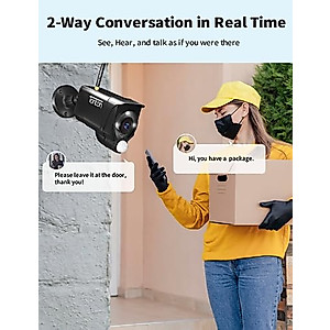 [Dual WiFi, PIR Sensor] Tonton 4K Wireless Security Camera System with 2TB Hard Drive,10CH NVR,8PCS 3MP Outdoor WiFi Cameras,12V DC Powered,2 Way Audio,Spotlight,AI Human Detection,Work with Alexa