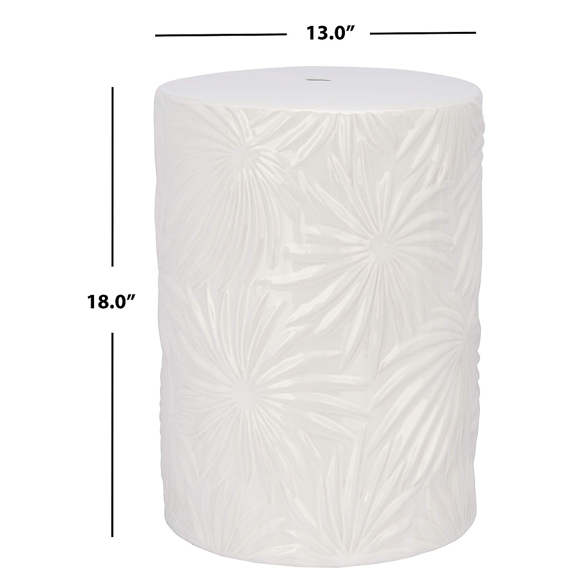 Safavieh Home Collection Kesha Ivory Ceramic Decorative Garden Stool ACS5211A