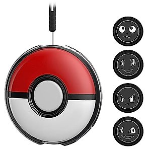 ZAONOOL Protective Case for Pokémon Go Plus + 2023, Cover Case for Pokemon Go Plus Plus with 4 Silicone Button Caps & Wrist Strap, Clear Hard Case for Pokemon Nintendo Switch Game Accessories