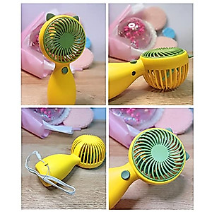 Aheadife Handheld Mini Fan,Portable USB Rechargeable Fan,Small Personal Fan Pocket Desktop Table Quiet Hand Fan with Strong