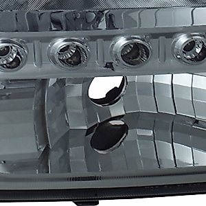 AKKON - For 1999-2004 Ford F250/350/450/550 Superduty Smoke LED Headlights w/Signal Lamps + Smoked Tail Lights Combo