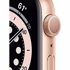 Apple Watch Series 6 (GPS, 44mm) - Gold Aluminum Case with Pink Sand Sport Band (Renewed)