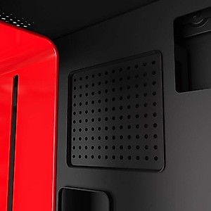 NZXT H210i - CA-H210i-BR - Mini-ITX PC Gaming Case - Front I/O USB Type-C Port - Tempered Glass Side Panel Cable Management - Water-Cooling Ready - Integrated RGB Lighting - Black/Red