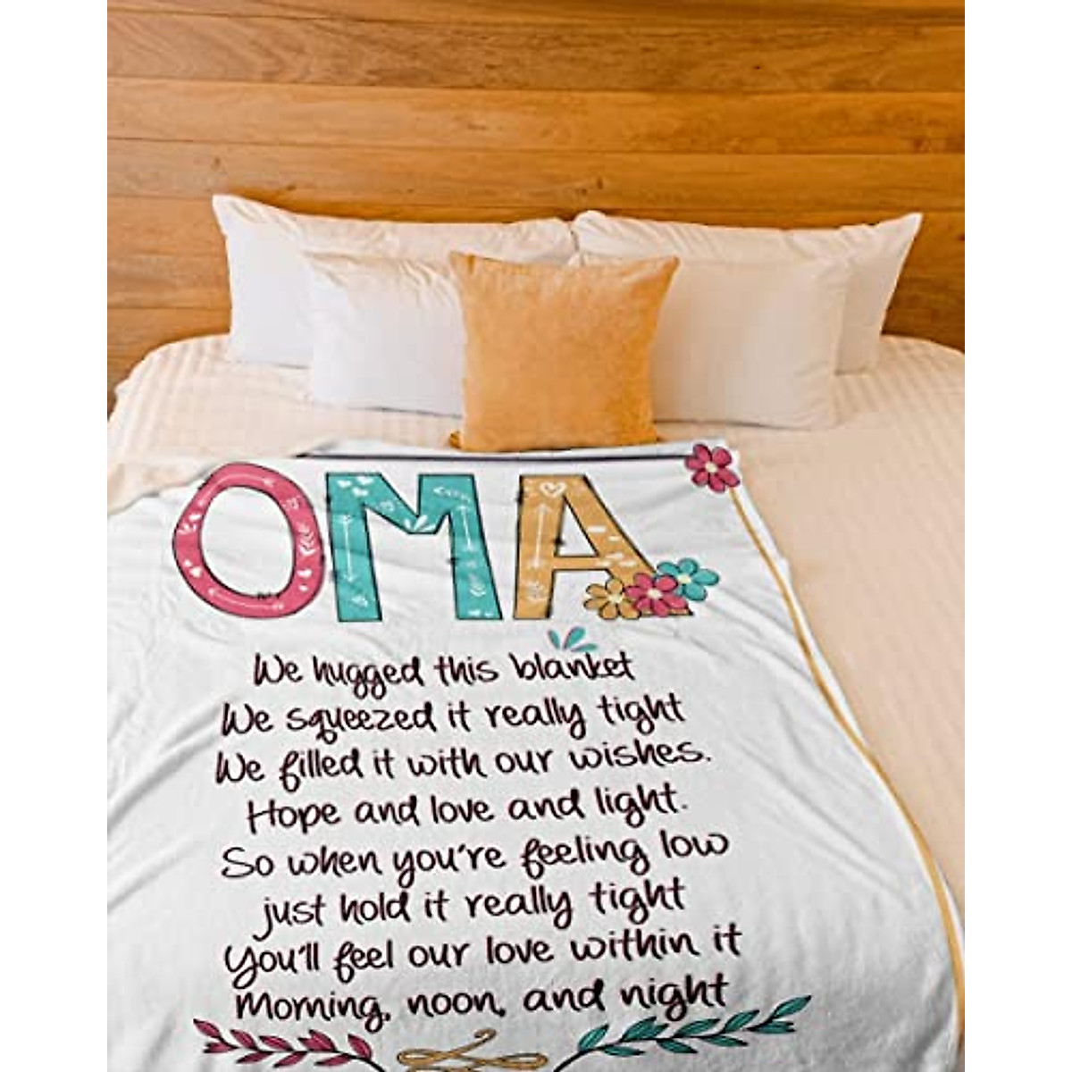 Oma Gifts Blanket - Customized Gifts for Oma, Throw Blanket Oma Birthday Gifts, Fleece Blanket, Oma Blanket Throw, Oma Gifts from Grandkids, Oma Gifts Grandma, Oma and Papa Gifts