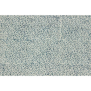 Casavani Hand Block Printed Cotton Dhurrie Geometric Blue & Black Area Rug Doormat Floor Rug Indoor Area Rugs for Bedroom Living Room Laundry Room 6x12 Feet Runner