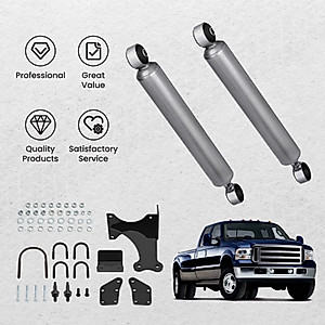 Tuningsworld Dual Steering Stabilizer 2''-8'' lift for Ford F250 F350 4WD Super Duty 2005-2017 Upgrade Damper