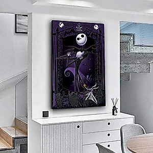 RIP Halloween Before Christmas Canvas Art Poster and Wall Art Picture Print Modern Family Bedroom Decor Posters 16x24inch(40x60cm)