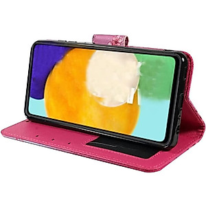 Zase Design Cover for Samsung Galaxy A54 5G Protective Wallet Phone Case Cute Woman Girls Premium PU Leather Flip Folio w/Kickstand ID Card Slot Wrist Strap Magnetic Lock (Pink Cherry Blossom)