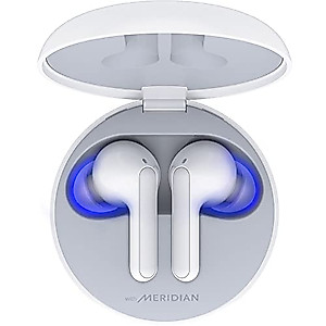 LG Tone Free HBS-FN5W True Wireless Earbuds Bluetooth Meridian Audio with UVnano Case Bundle Macarons Carrying Case (Mint)