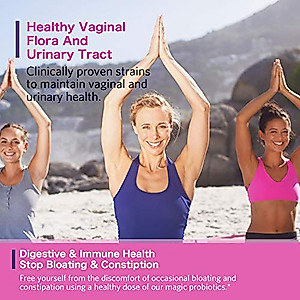 Doctor's Recipes Women’s Probiotic, 60 Caps 50 Billion CFU 16 Strains, with Organic Prebiotics Cranberry, Digestive Immune Vaginal & Urinary Health, Shelf Stable, Delayed Release, No Soy Gluten Dairy