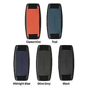 Sinjimoru Detachable Phone Grip Kickstand for Wireless Charging Compatible Phone Finger Holder for iPhone 12 & Smartphones. Sinji Mount S-Grip Black