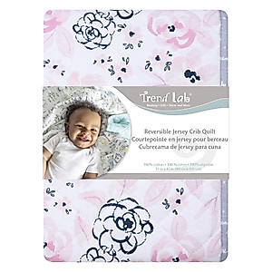 Trend Lab Quilted Jersey Baby Blanket, Watercolor Floral