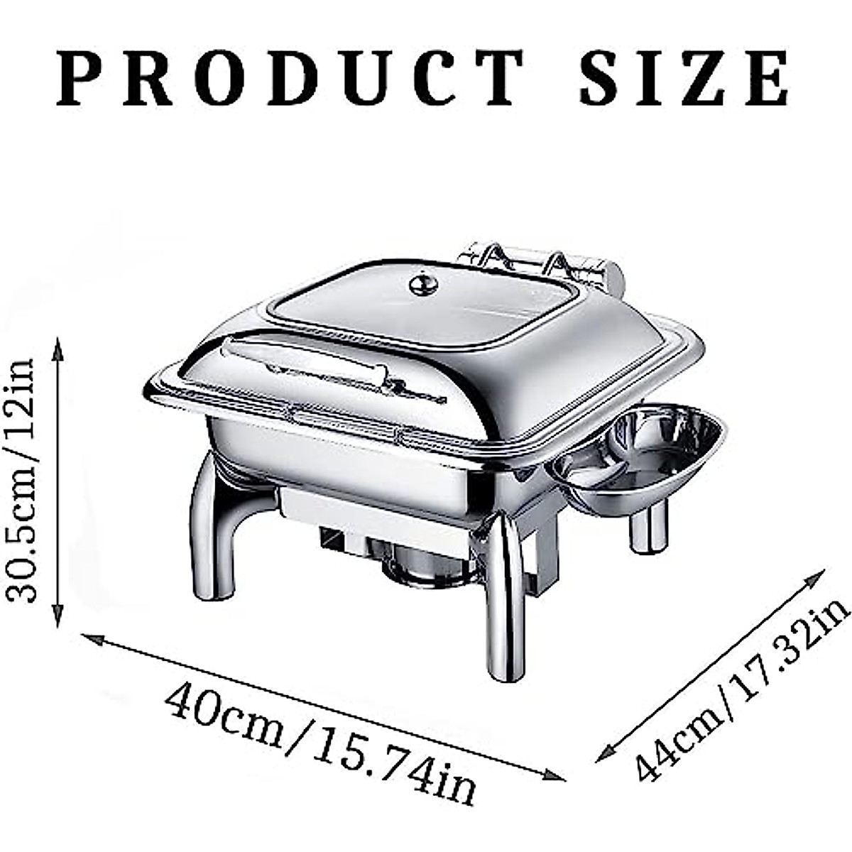 KFJZGZZ 6 L Chafing Dish Set, Stainless Steel Buffet Server Warming Tray with Water Pan amp; Fuel Holders, for Restaurant Catering Parties Weddings Picnics Food Warmer