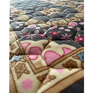 Prayer Mat Muslim Rug Islamic - Padded Thick Prayer Rug Sajadah for Men Women with Islam Prayer Beads for Eid Travel Ramadan, Soft and Luxury (Grey)