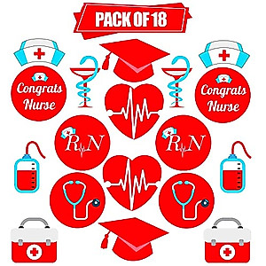 KatchOn, 39 Pieces Nurse Graduation Hanging Swirls - Nurse Graduation Decorations | Nurse Hanging Swirls for Nurse Party Decorations | Nurse Decorations for Nursing School Graduation Party Decorations