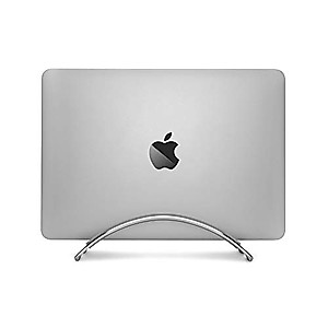Twelve South BookArc for MacBook | Space-Saving Vertical Stand to Organize Work & Home Office for Apple MacBooks, *Now Compatible with M1 MacBooks* (Silver)