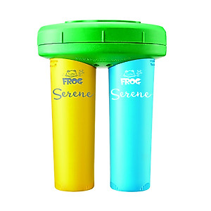 FROG Serene Floating Sanitizing System + 2 Bromine Cartridges + 1 FROG Maintain Non-Chlorine Shock Treatment for Hot Tubs, Quick and Easy Self-Regulating Hot Tub Sanitizer