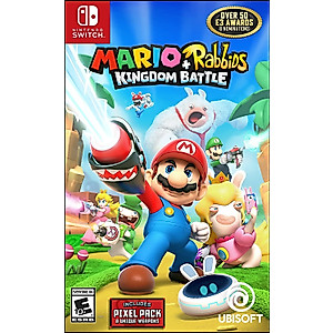 NEW Switch Deluxe Holiday Game Bundle: Animal Crossing-New Horizons Special Edition + Nintendo Switch Mario and Rabbids Kingdom Battle Game and T.F. Card