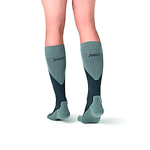 JOBST 7528911 Sport Knee High 15-20 mmHg Compression Socks, Black/Grey, Medium