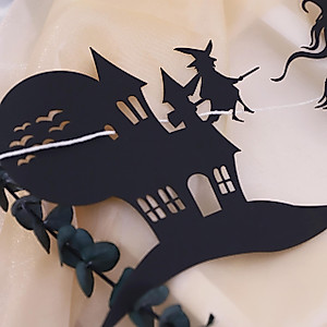Black Witch Banner - Halloween Witch Banner, Witch Bunting(Witch Banner)