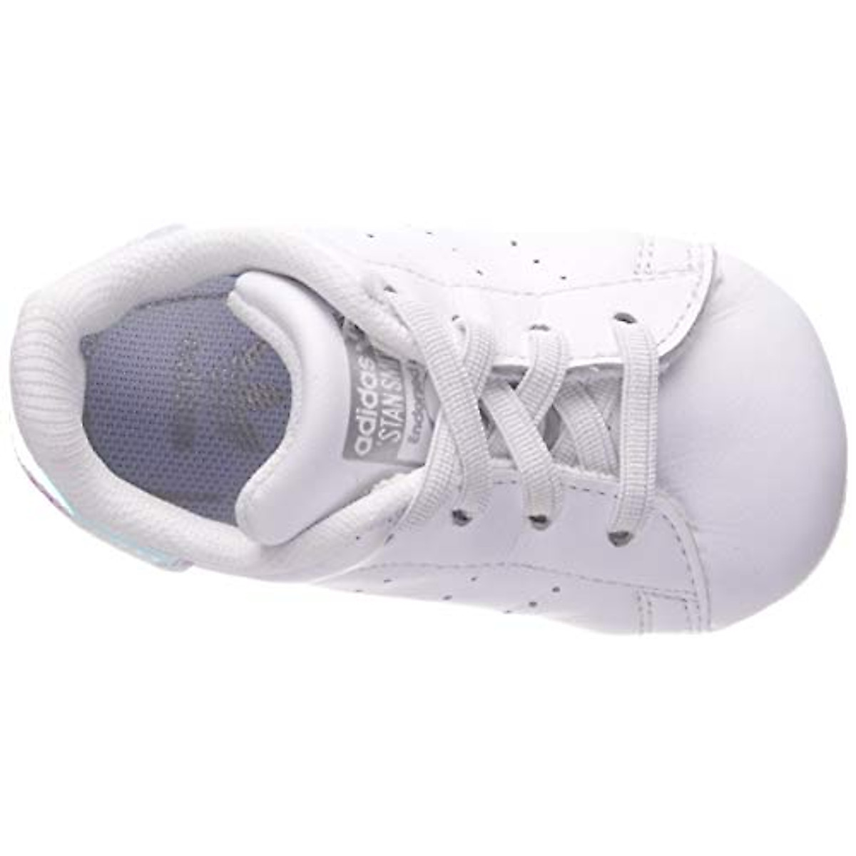 adidas Originals baby boys Stan Smith Sneaker, White/White/Silver Metallic, 3 Infant US