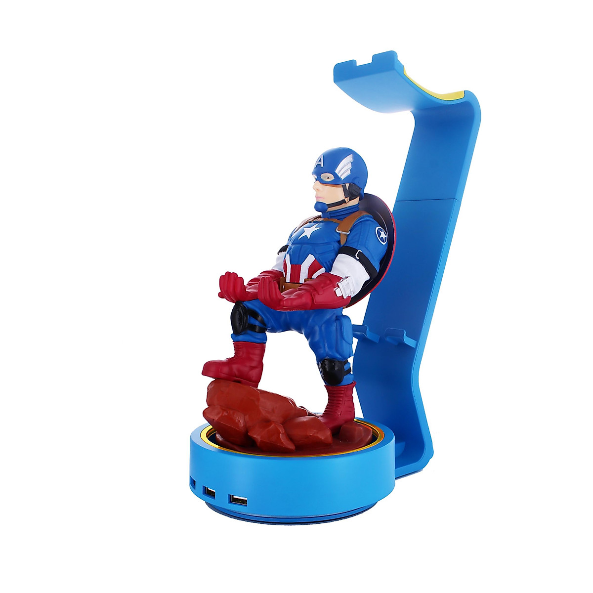 Exquisite Gaming Cable Guys Powerstand SP2: RED - Light Up Three Port Charging Station & Headphone Cradle for Cable Guys, The Original Mobile Phone & Gaming Controller Holder