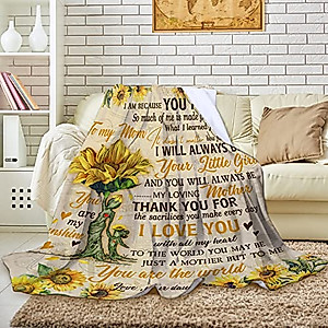 Miryoku Mom Blanket,Gifts for Mom from Daughter,Blanket for Mom Gifts,to My Best Mom Ever Blanket Dear Mom Birthday Gift, I Love You Mom Blanket as Presents from Son-50 × 60"