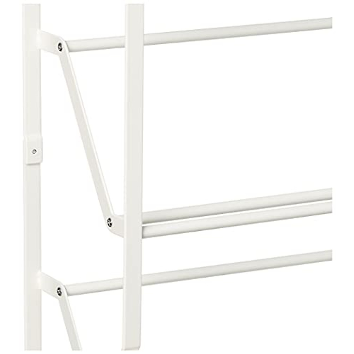 Yamazaki Home 4-Tier Slim Metal Shoe Rack, Narrow Shoe Organizer for Entryway Or Hallway Steel One Size White