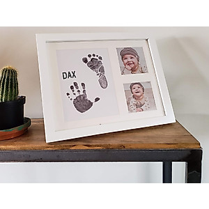 Ultimate Baby Ink Hand & Footprint Kit – Safe Ink Pad Stamp, Paper, Frame, & Stencil for Baby Shower, Registry, Newborn, New Mom Gifts