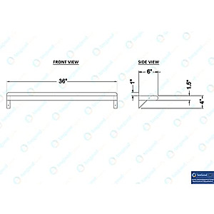 AmGood 6" X 36" Stainless Steel Wall Shelf | Metal Shelving | Garage, Laundry, Storage, Utility Room | Restaurant, Commercial Kitchen | NSF