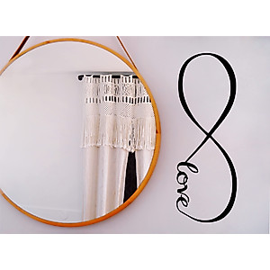 Wall Stickers Bedroom Decor Infinity Symbol Word Love Vinyl Art Decal (7'' X 22'', Black)