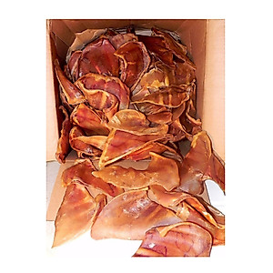 123 Treats Natural Pig Ears for Dogs, 100% Natural Long Lasting Pork Dog Chews, Ideal for All Chewers, Delicious and Healthy Dog Treats, Pig Ears Large and Mix (one Pack of 100)