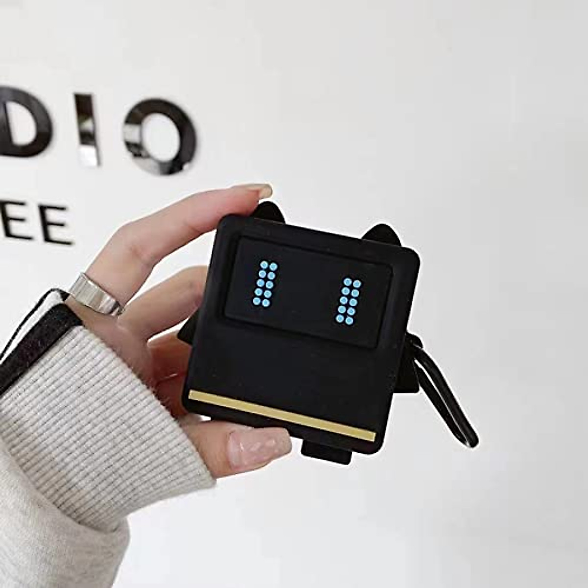 Earphone Case for Beats fit pro,3D Cute Cartoons Cool Robot Pattern Protective Cover with Keychain,Headset Case for Beats fit pro Charging Box