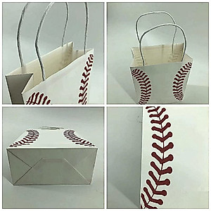18 Pcs Baseball Party Favors Gift Bags - Baseball Goodie Bags Favors for Kids Adult Team - Baseball Theme Birthday Party decoration bags - Supplies Paper Bag with Handle