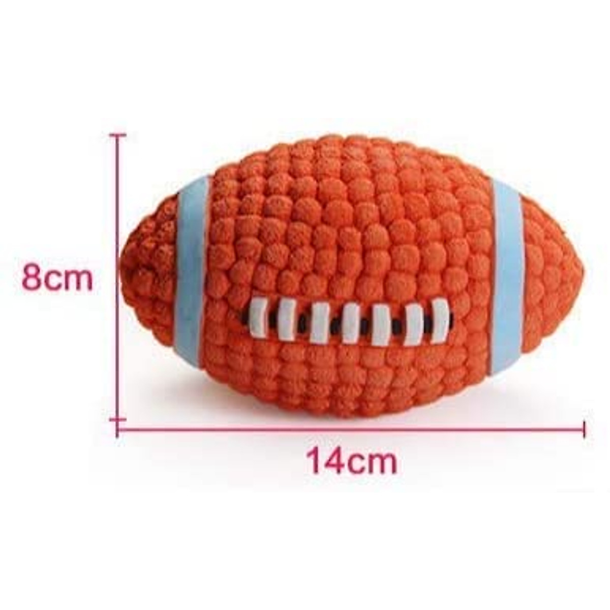 LifeCom Latex Dog Chew-Fetch Ball/Squeaky Dog Rugby/Football for Pet Toy/Floating Ball for Interactive Fetch & Play (Large)