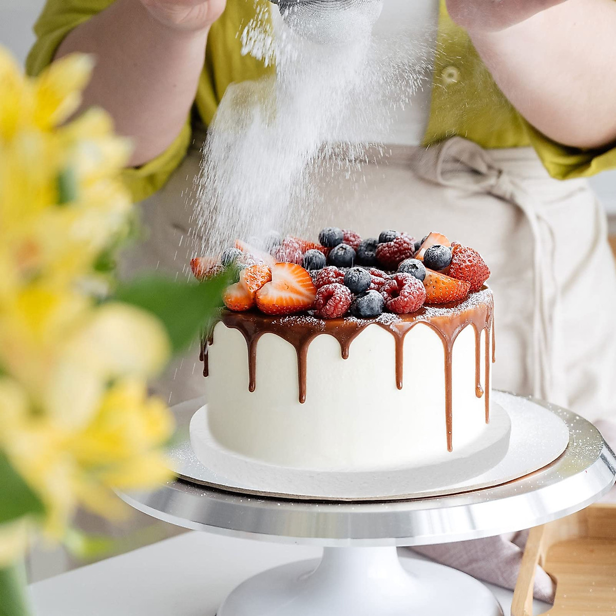 EXCEART 16pcs White Foam disc Round Foam Circles Round Cake Pans Craft Foam Circles Cake Making Training Supplies Craft DIY Foams DIY Foam Circle Foams Cake Tray Christmas Fudge Child