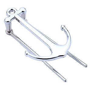 Vbcdgfg 3 Pieces Anchor Bookmarks Book Page Holder Creative Bookmarks Book Page Marker Metal Page Holder for Home Office School Supplies, Gold, 2.6