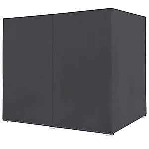 vidaXL Outdoor Lounge Bed with Curtains Poly Rattan Gray