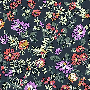 Vera Bradley Women's Cotton Zip Id Case and Lanyard Combo, Fresh-Cut Floral Green, One Size