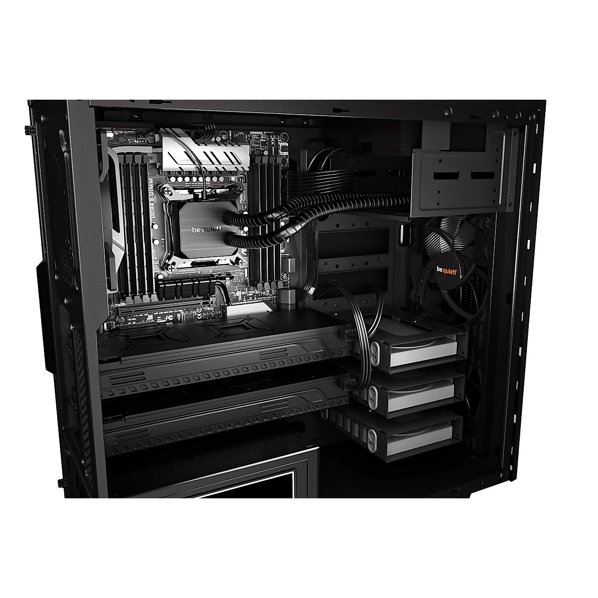 be quiet! Pure Base 600 | ATX Midi Tower PC Case| 2 Pre-Installed Pure Wings 2 Fans | Silver | BG022